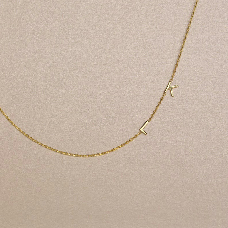 Sidewalk Letters Necklace Custom Initial Jewelry – JewelsForWomen